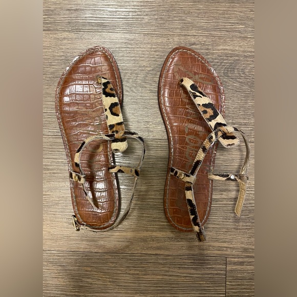 Sam Edelman | Shoes | Sam Edelman Gigi Nude Leopard Sandals | Poshmark